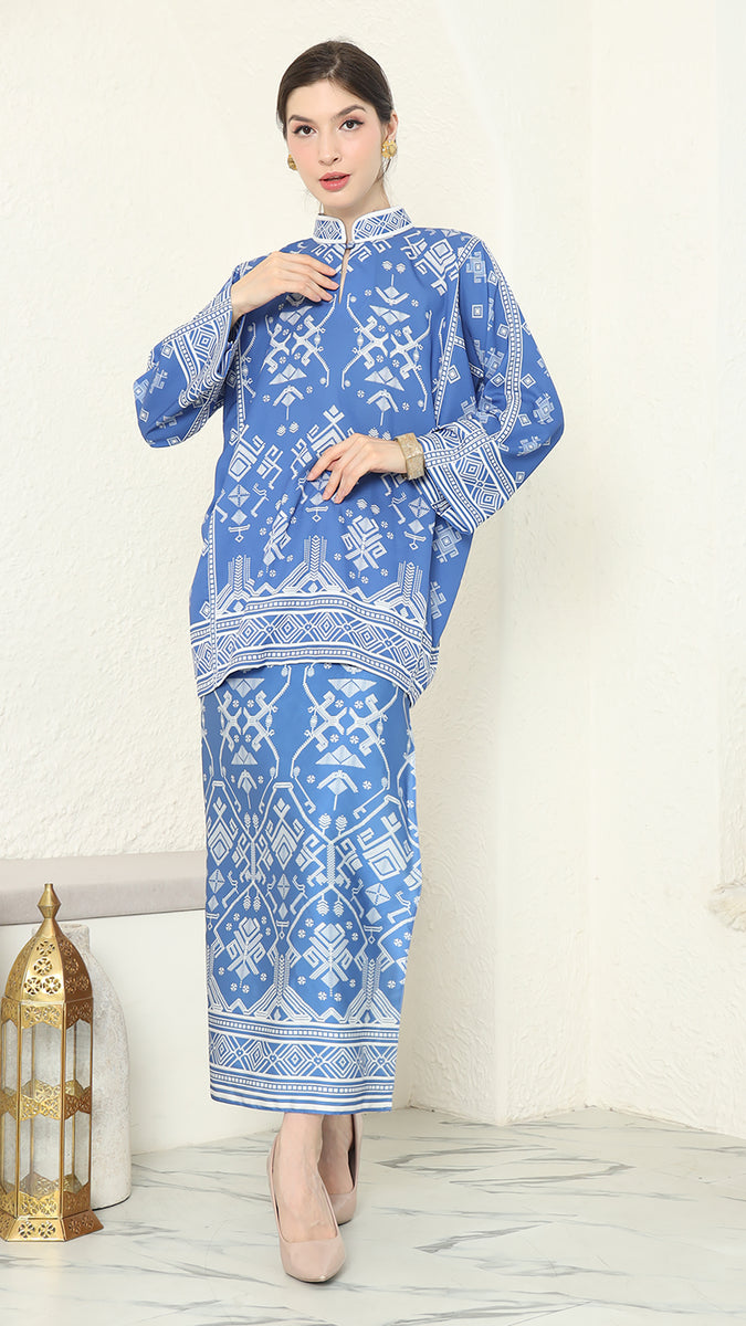 Blue Songket Sarong Set – Kanzi Collection